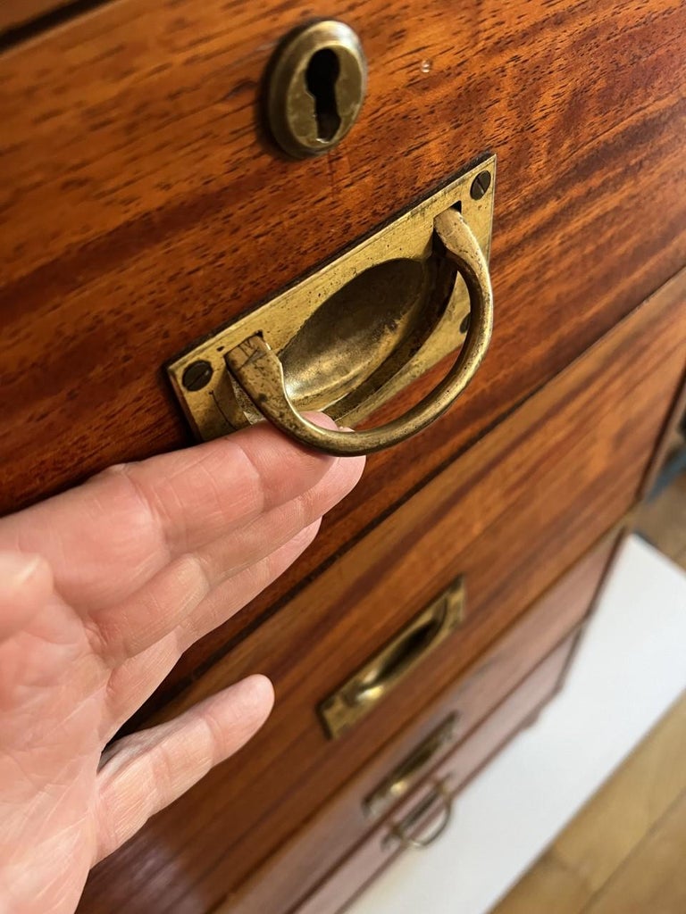 Campaign Cest of Drawers Officers Chest For Sale at 1stDibs
