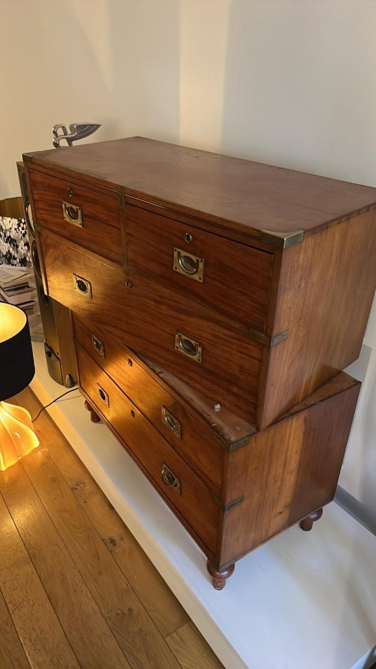 Campaign Cest of Drawers Officers Chest For Sale at 1stDibs