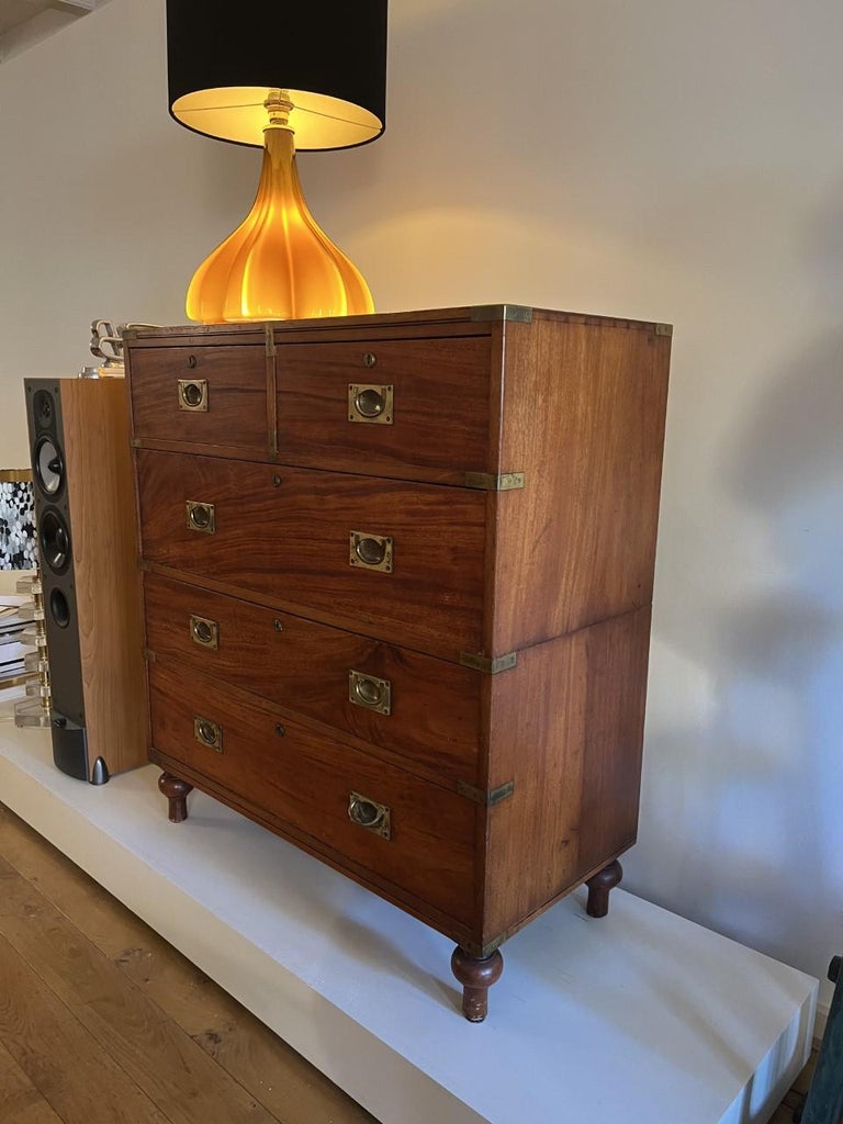 Campaign Cest of Drawers Officers Chest For Sale at 1stDibs