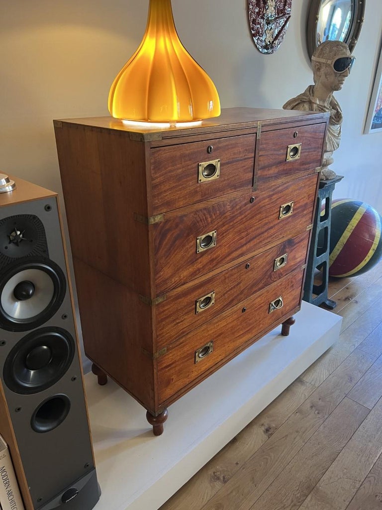 Campaign Cest of Drawers Officers Chest For Sale at 1stDibs