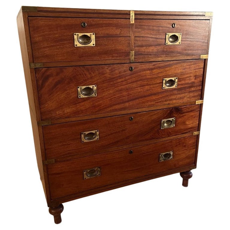 Campaign Cest of Drawers Officers Chest For Sale at 1stDibs