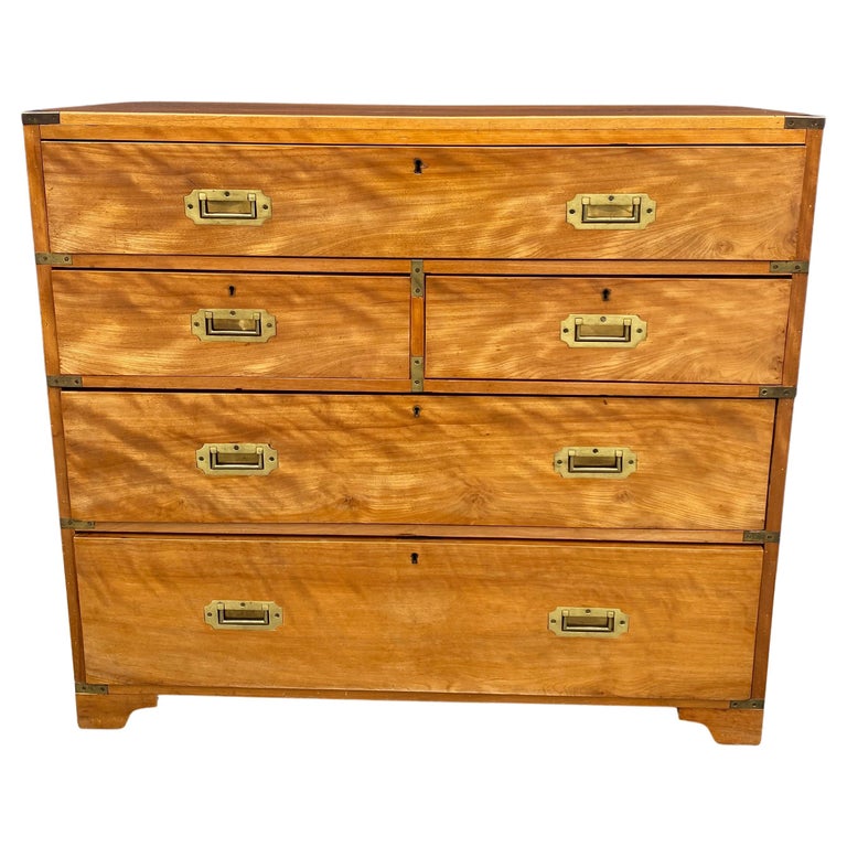Campaign Secretary Chest, Mid-19th Century For Sale at 1stDibs