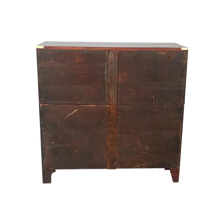 Campaign Secretary Chest of Drawers, England, circa 1840 at 1stDibs