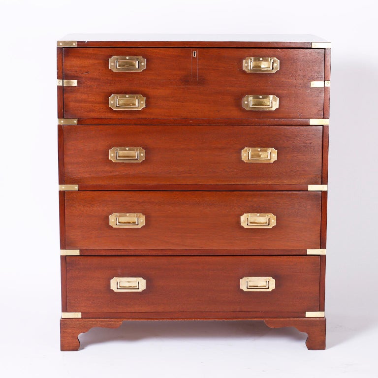 Campaign Secretary Chest of Drawers at 1stDibs