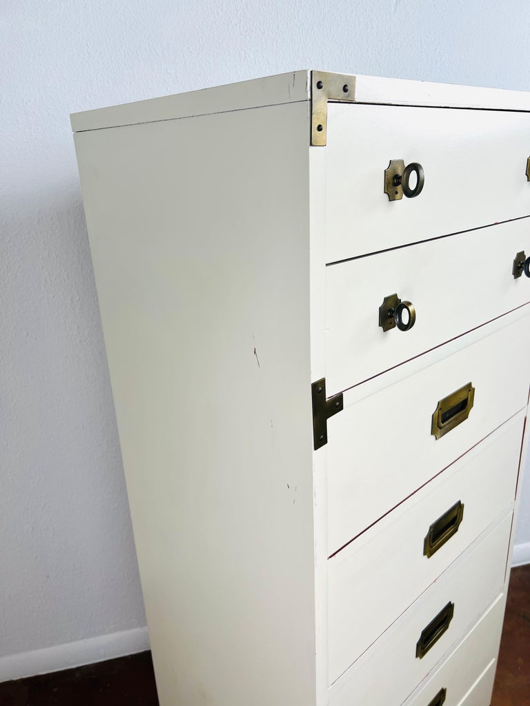 Campaign Style 6 Drawer Lingerie Chest at 1stDibs