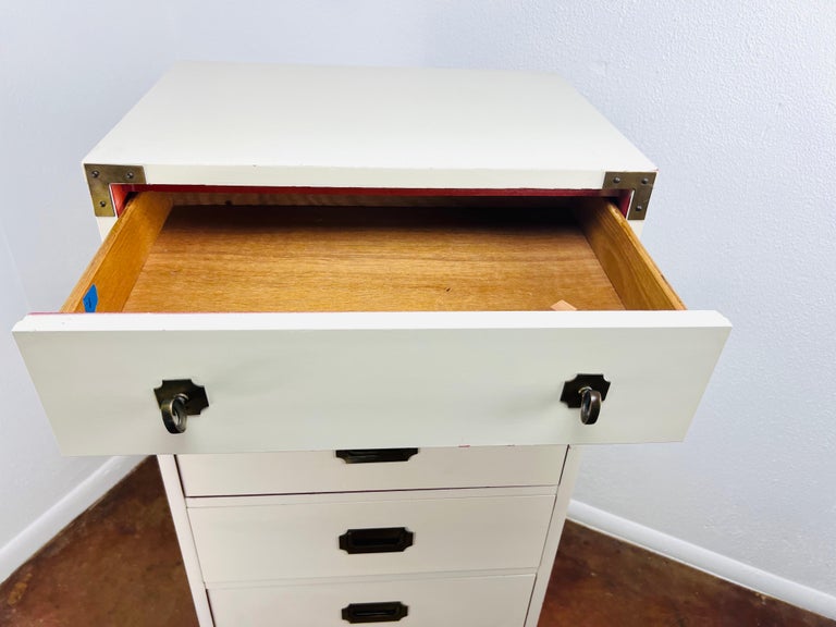 Campaign Style 6 Drawer Lingerie Chest at 1stDibs