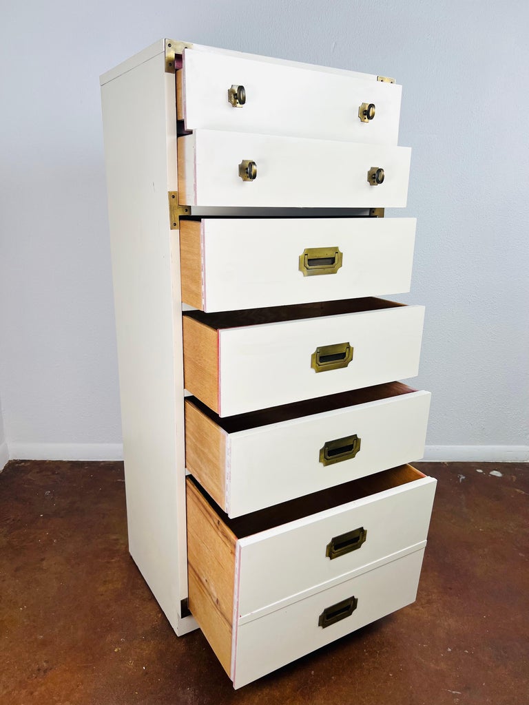 Campaign Style 6 Drawer Lingerie Chest at 1stDibs