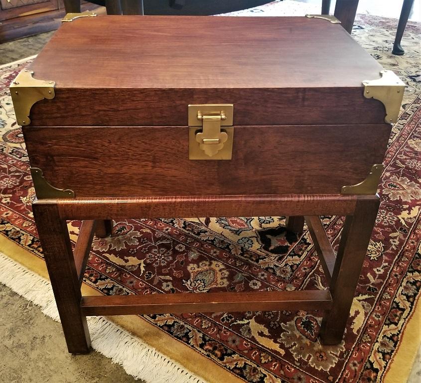 Campaign Style Box on Stand at 1stDibs
