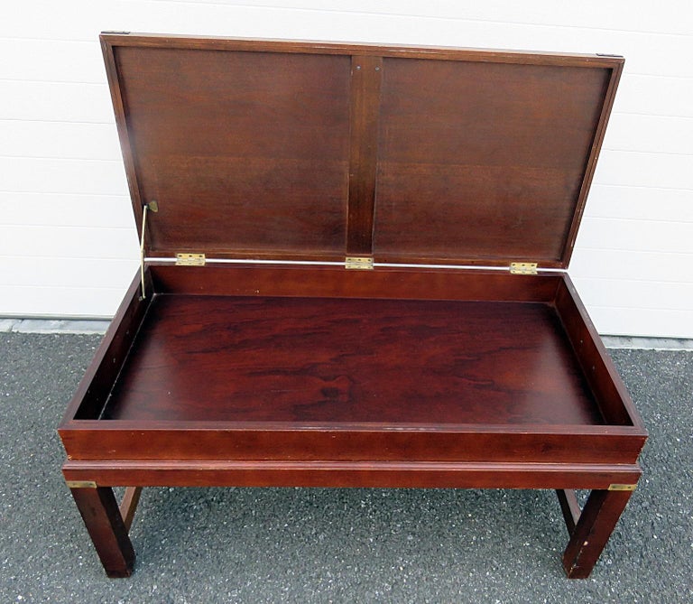 Campaign Style Box on Stand or Coffee Table at 1stDibs