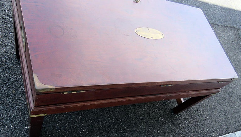 Campaign Style Box on Stand or Coffee Table at 1stDibs