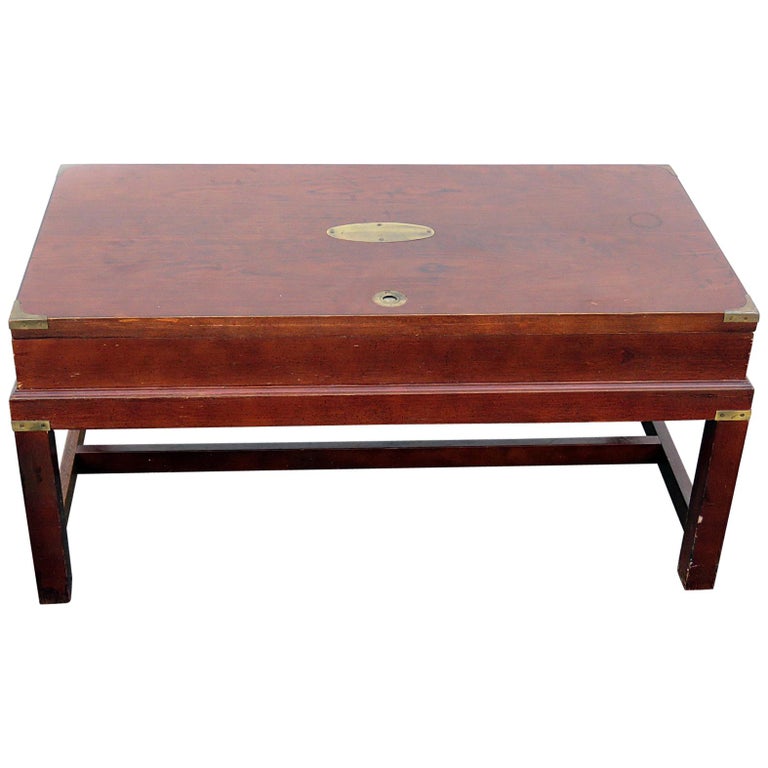 Campaign Style Box on Stand or Coffee Table at 1stDibs