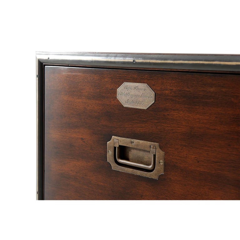 Campaign Style Filing Cabinet For Sale at 1stDibs