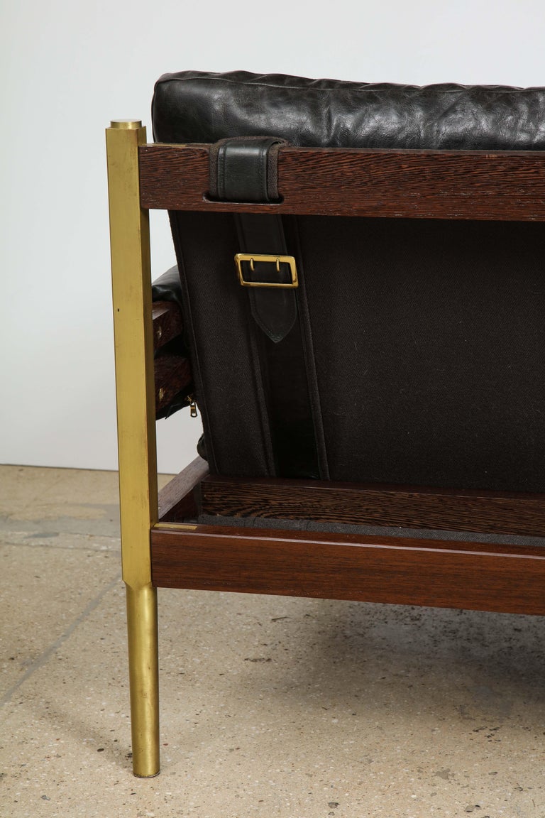 Campanha Sofa with Tufted Leather Brass Legs and Wooden Frame Campaign ...