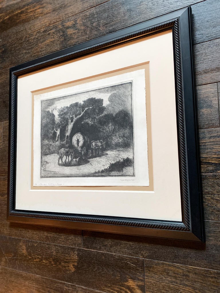 "Campers Entering a Forest", Etching by Eugene Higgins For Sale at 1stDibs