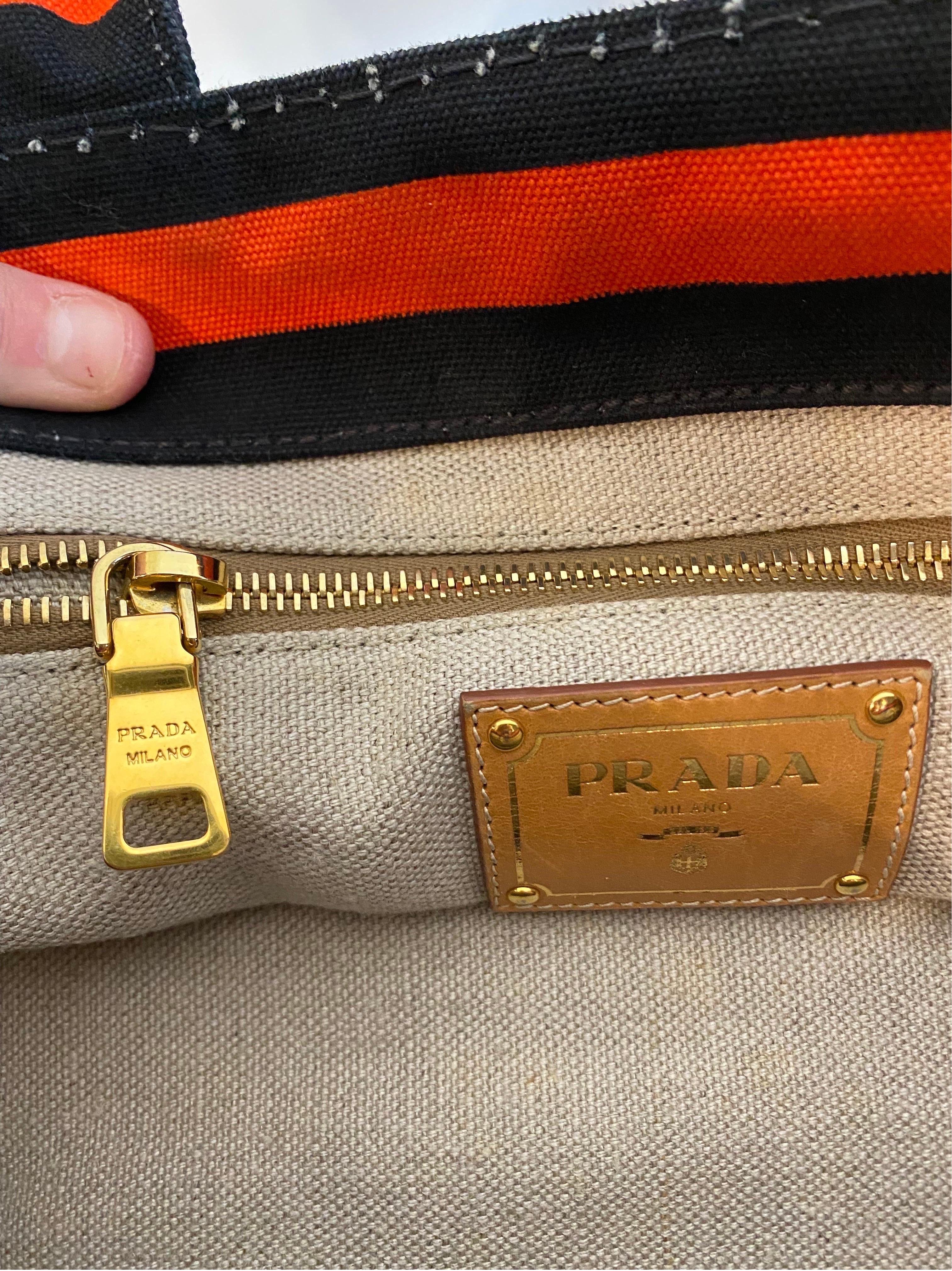 Campus striped bag Prada For Sale at 1stDibs