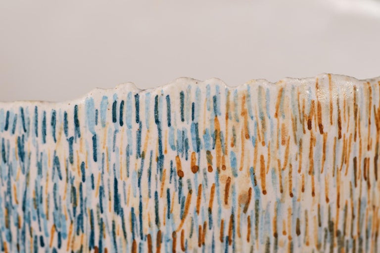 Camuflatge by Rosa Cortiella, Grogged Clay Fruit Bowl For Sale at 1stDibs