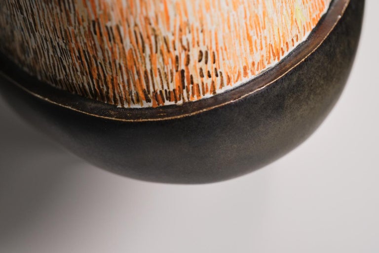 Camuflatge by Rosa Cortiella, Grogged Clay Fruit Bowl For Sale at 1stDibs