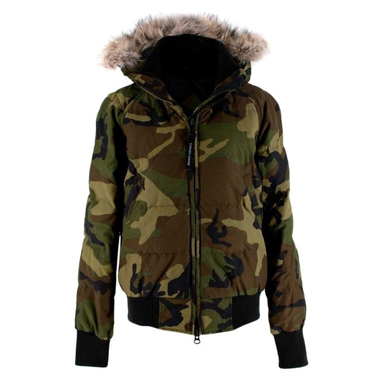 Canada Goose Camo Bomber Jacket - Us size 10 at 1stDibs