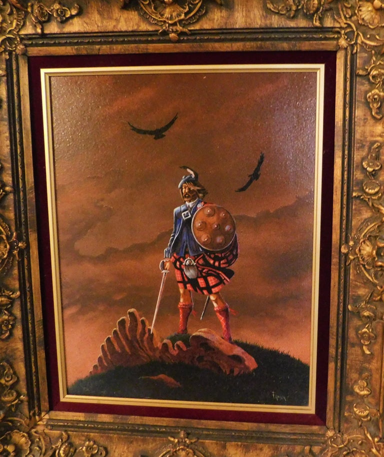 Canadian Artist Fraser Painting of a Mythical Scottish Highlander Slain ...