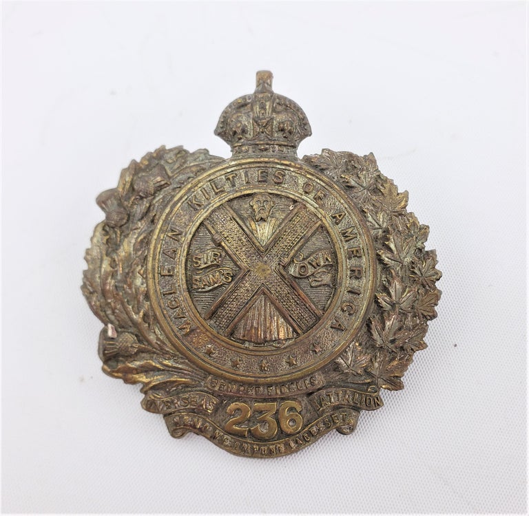 Canadian WW1 21st Regiment Soldier's Uniform Buttons, Badges and Medals ...