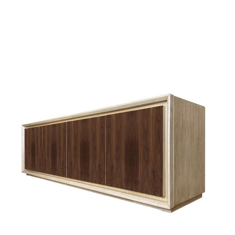 Canaletto 4-Door Walnut and Durmast Sideboard by Mascia Meccani For ...