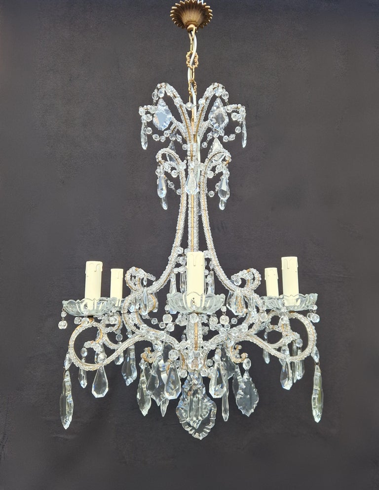 Candelabrum Crystal Antique Chandelier Ceiling Lustre Art Nouveau For ...