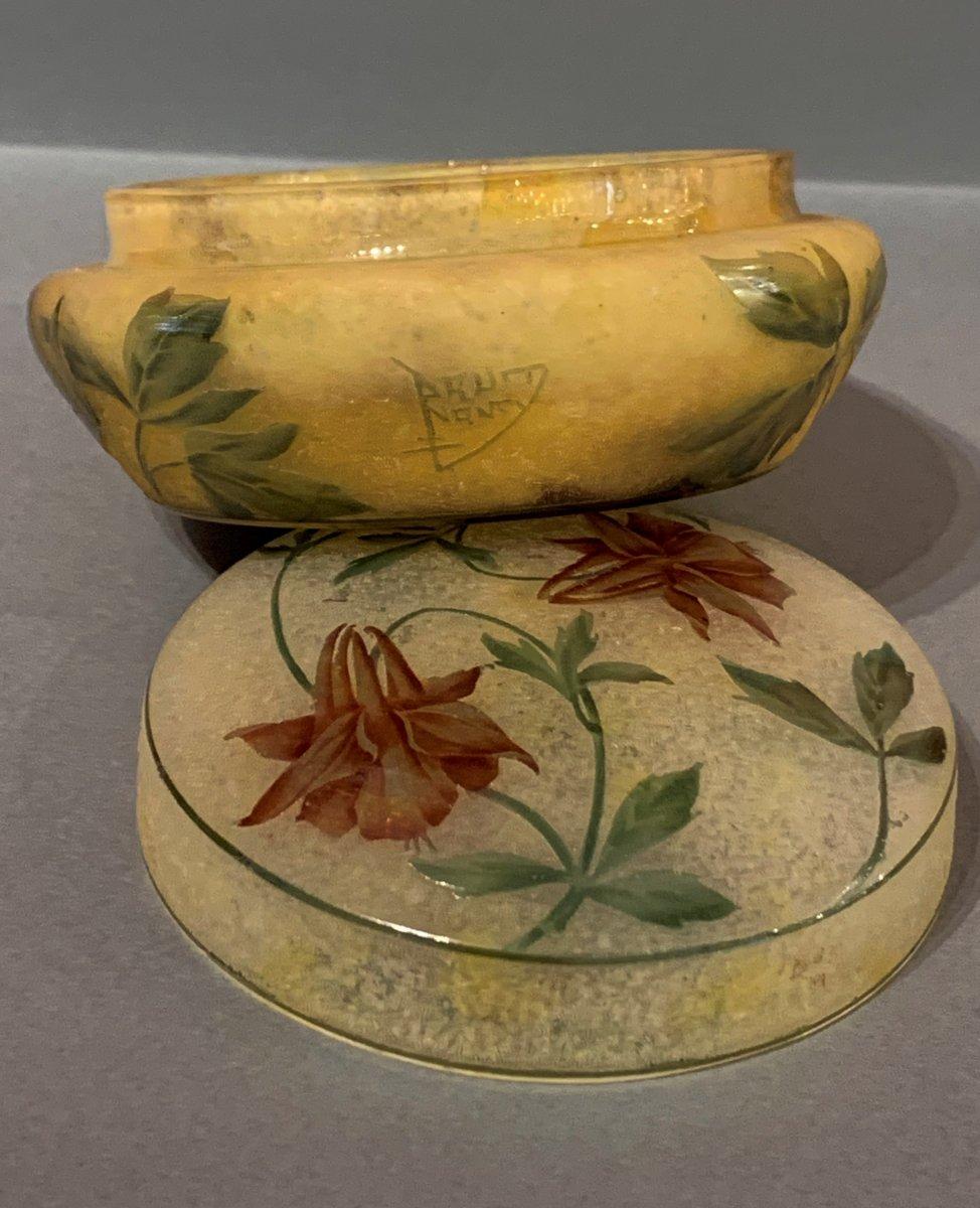 Candy Box in Glass Leg from the House of Daum-Nancy For Sale at 1stDibs