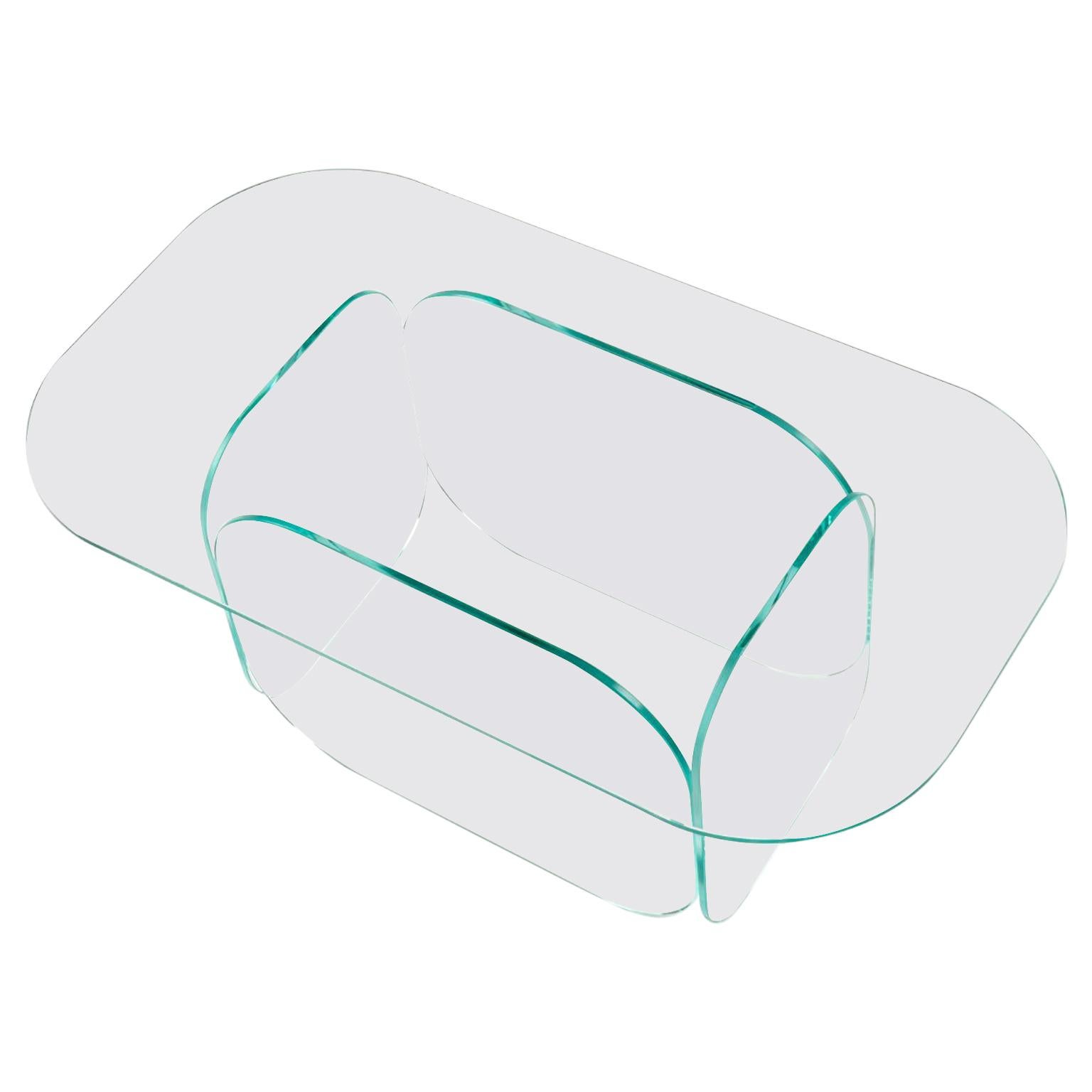 Candy Clear Glass Coffee Table Sculpted by Studio-Chacha For Sale at 1stDibs