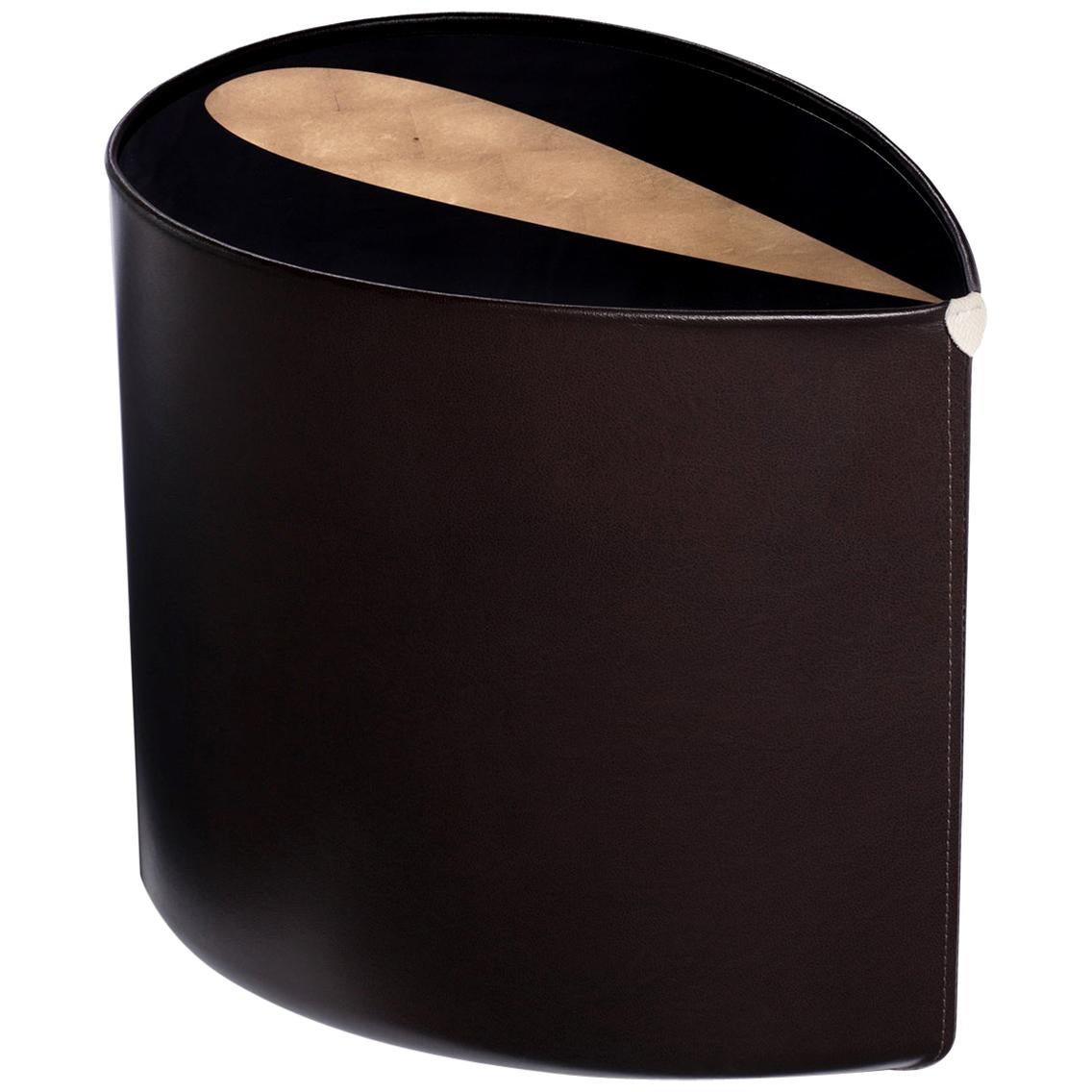 "Burl" Side Table in Bronze and Smoked Walnut by Studio Roeper For Sale ...