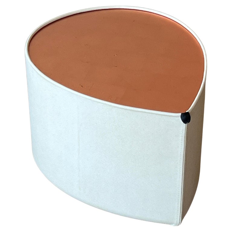 "Candy" Leather and Copper Leaf Side Table by Artist Florian Roeper For ...