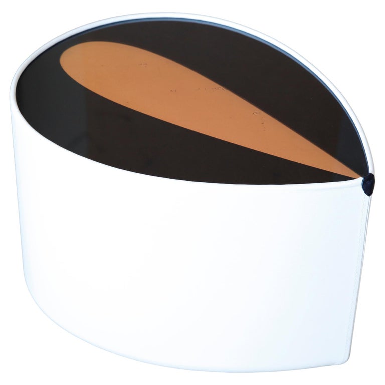 "Candy" Leather and Rose Gold Leaf Side Table by Artist Florian Roeper ...