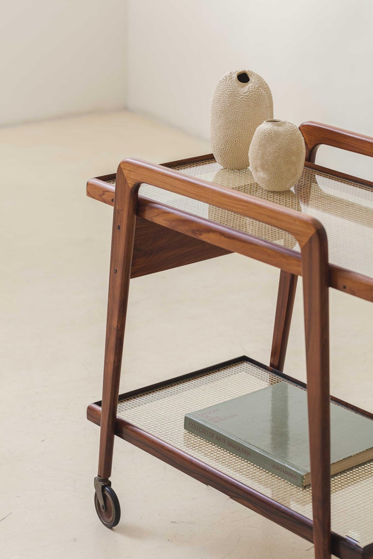 Cane Bar Cart by Carlo Hauner and Martin Eisler, 1950s, Forma S.A ...