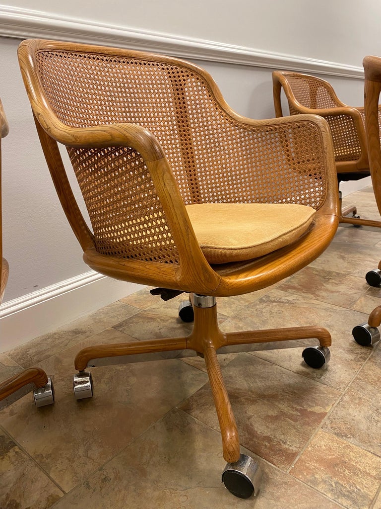 Caned Desk Chair by Ward Bennett for Brickel, Mid-20th Century For Sale ...