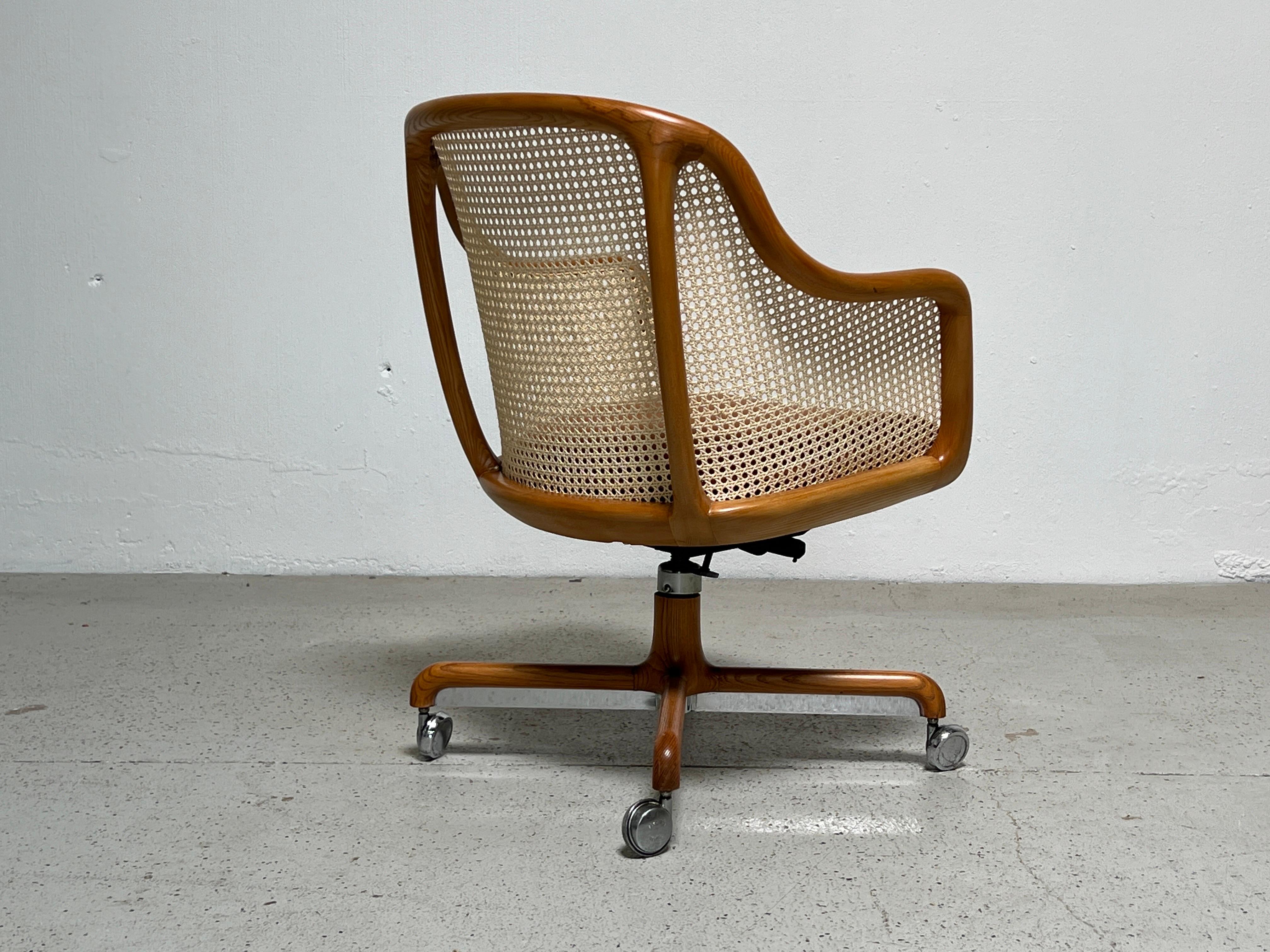 Caned Desk Chair by Ward Bennett at 1stDibs