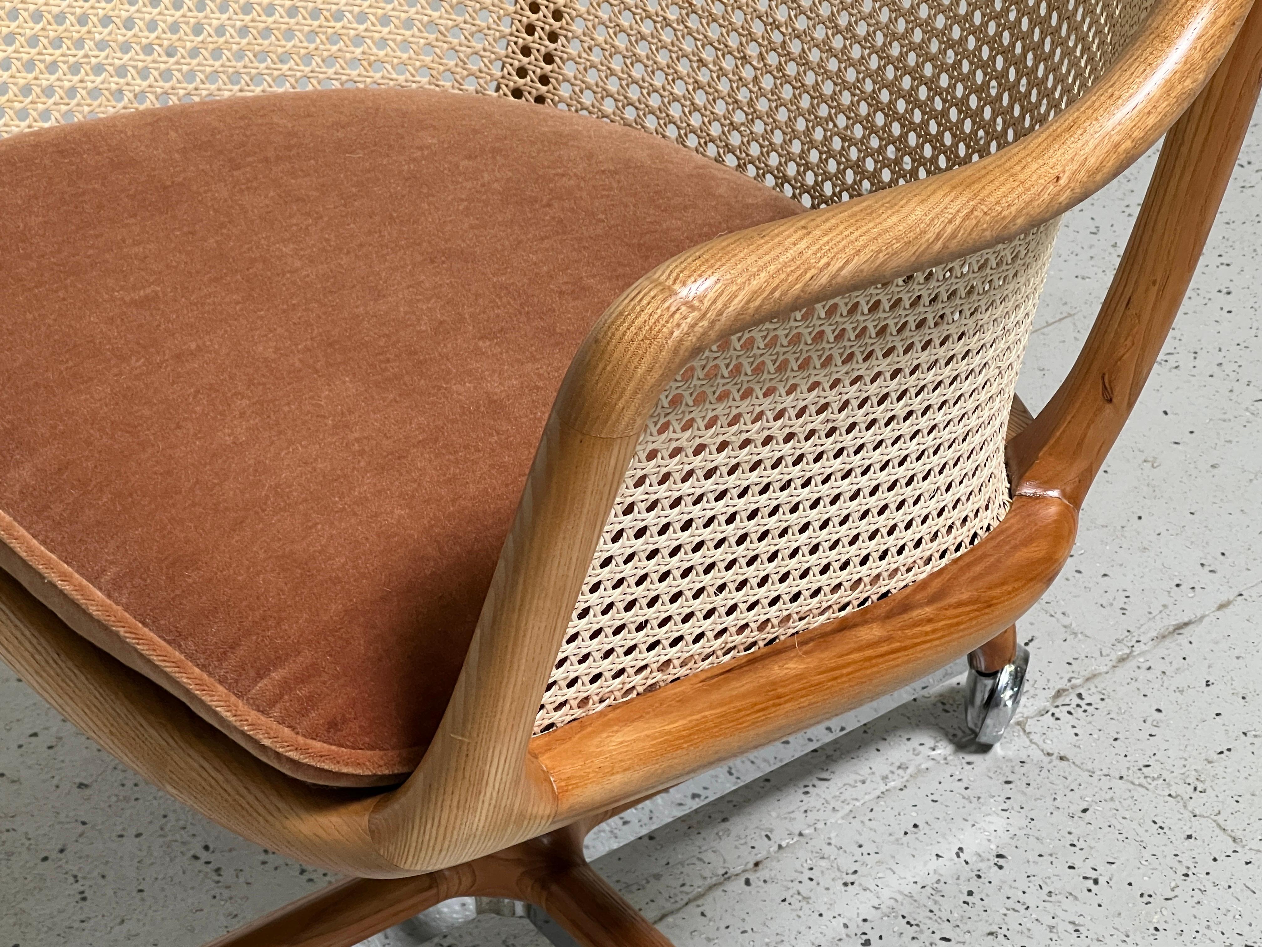 Caned Desk Chair by Ward Bennett at 1stDibs