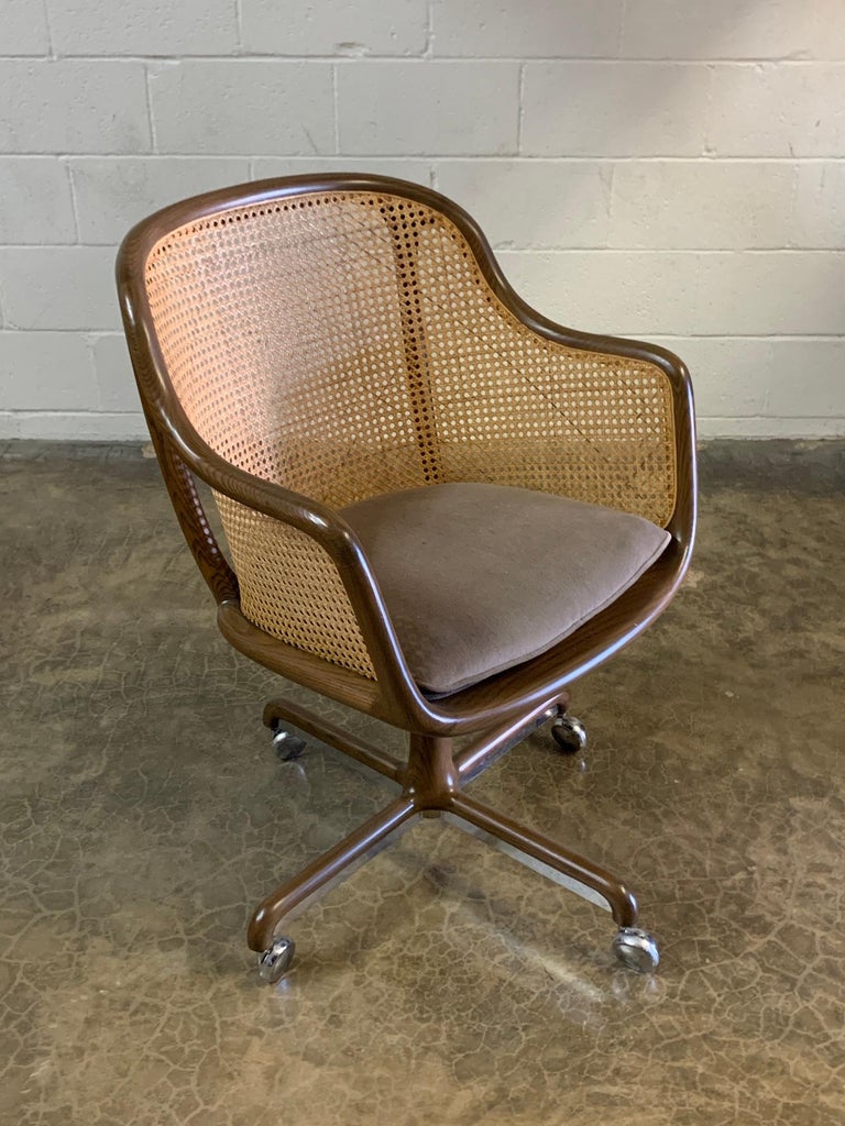 Caned Desk Chair by Ward Bennett at 1stDibs