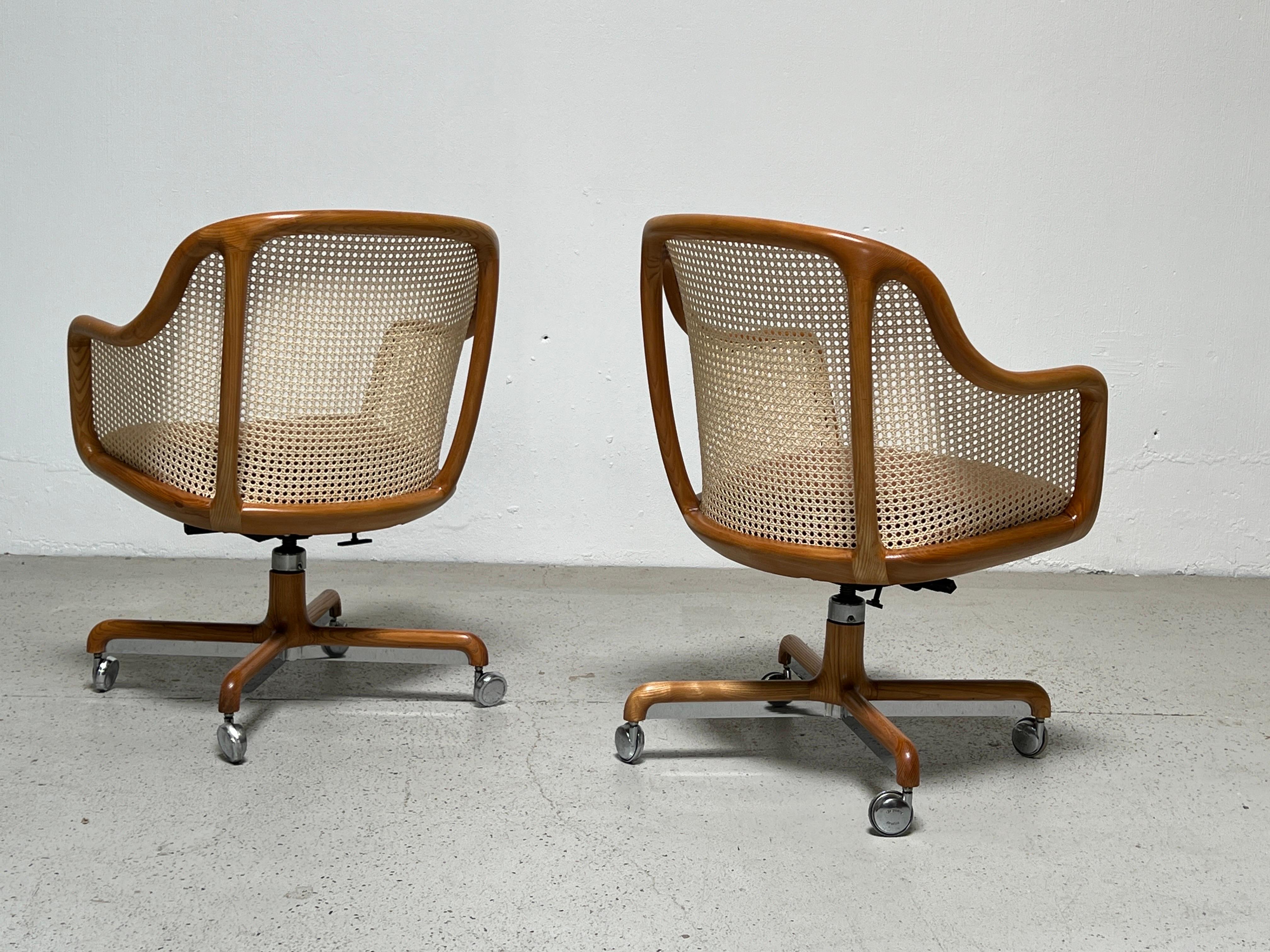 Caned Desk Chair by Ward Bennett at 1stDibs