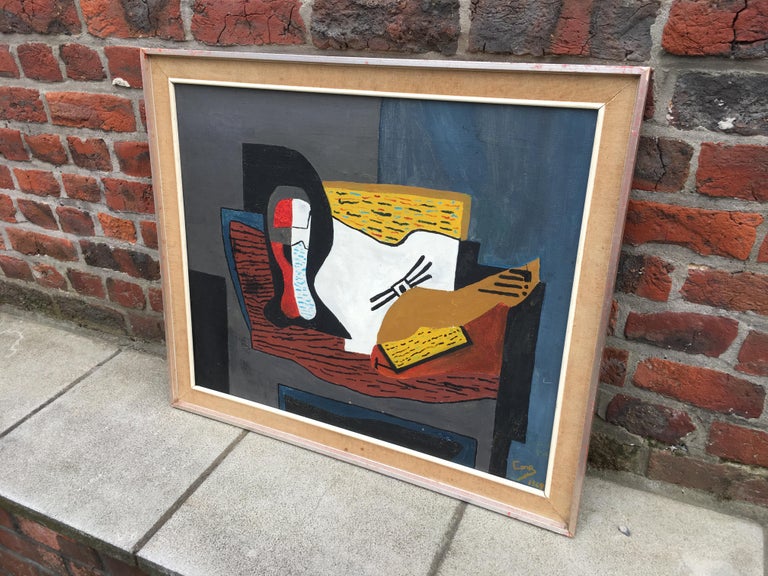 Cano, "composition" Oil on Canvas Signed and Dated 1969 For Sale at 1stDibs