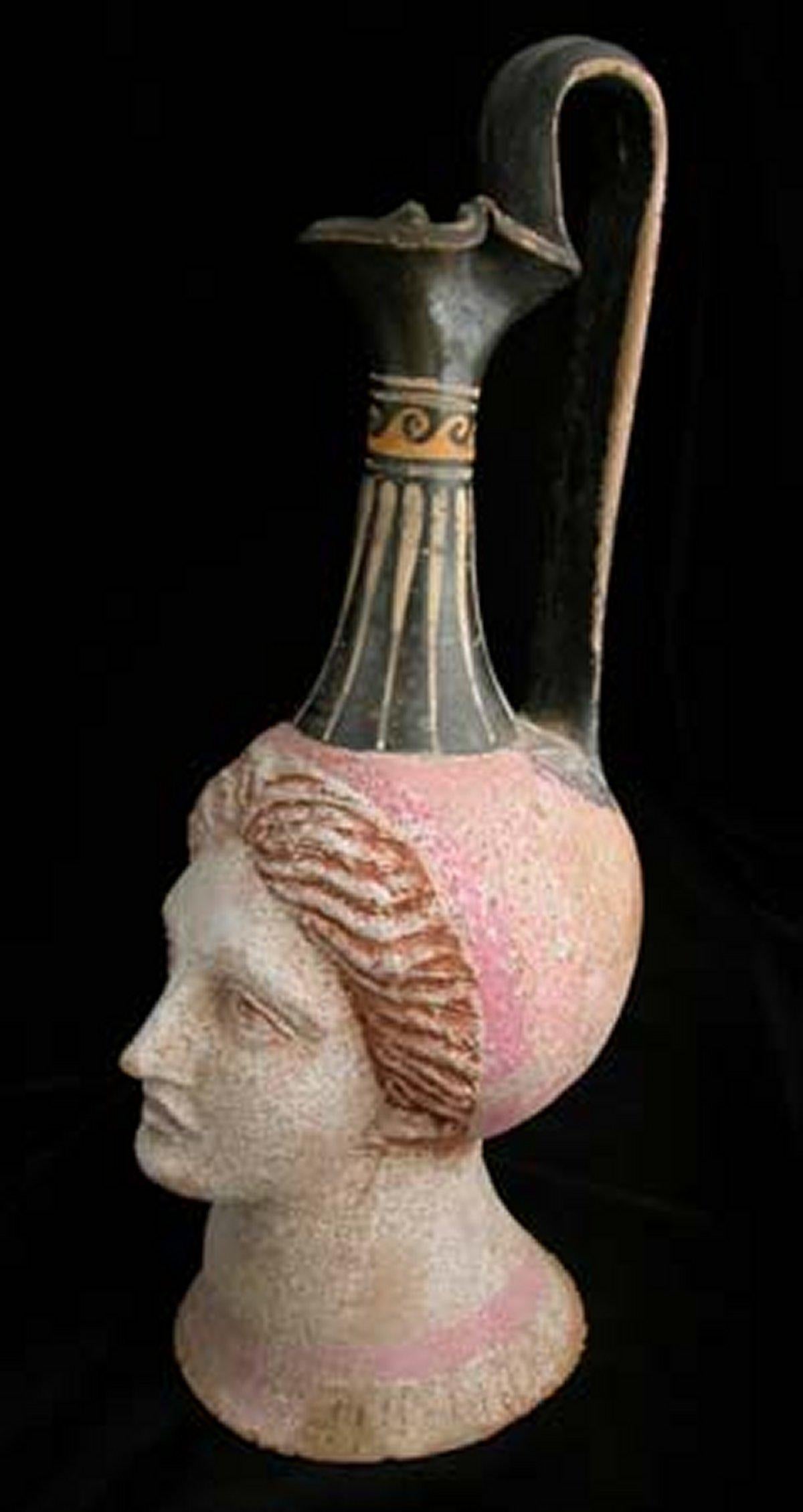 Canosan Oinochoe in the Form of a Woman's Head, 350 BC to 250 BC For ...