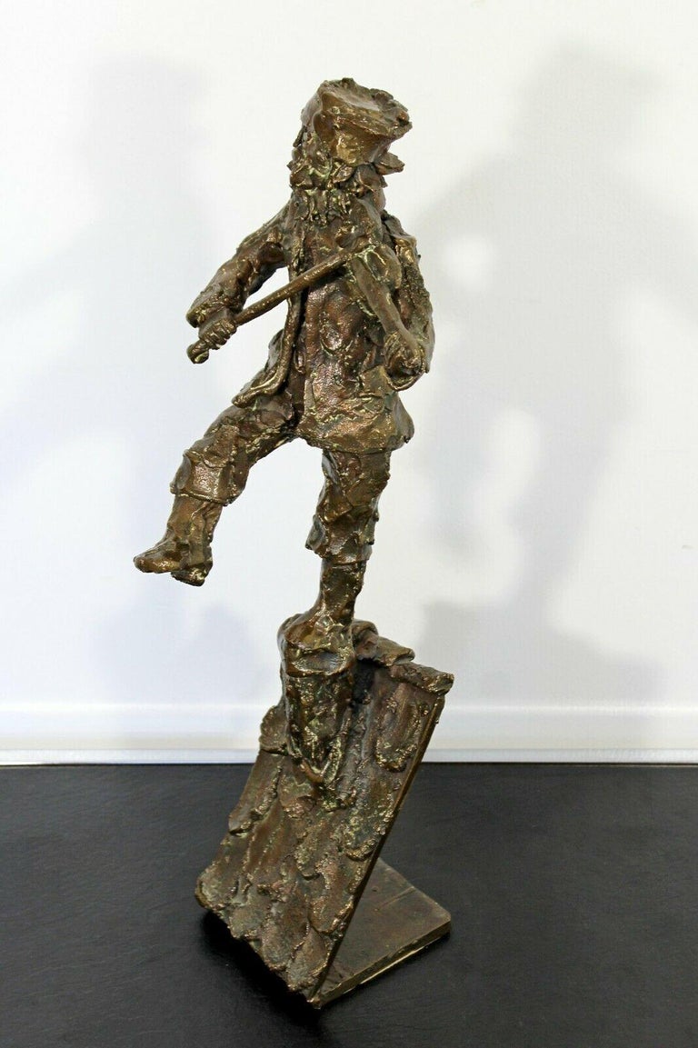 Cantilever Bronze Fiddler on the Roof Table Sculpture Signed Monyo at ...