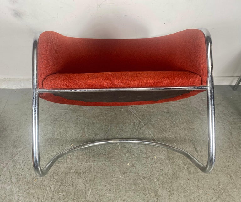 Cantilevered Chrome Club Tub Chair by Burgasser and Anton Lorenz for ...