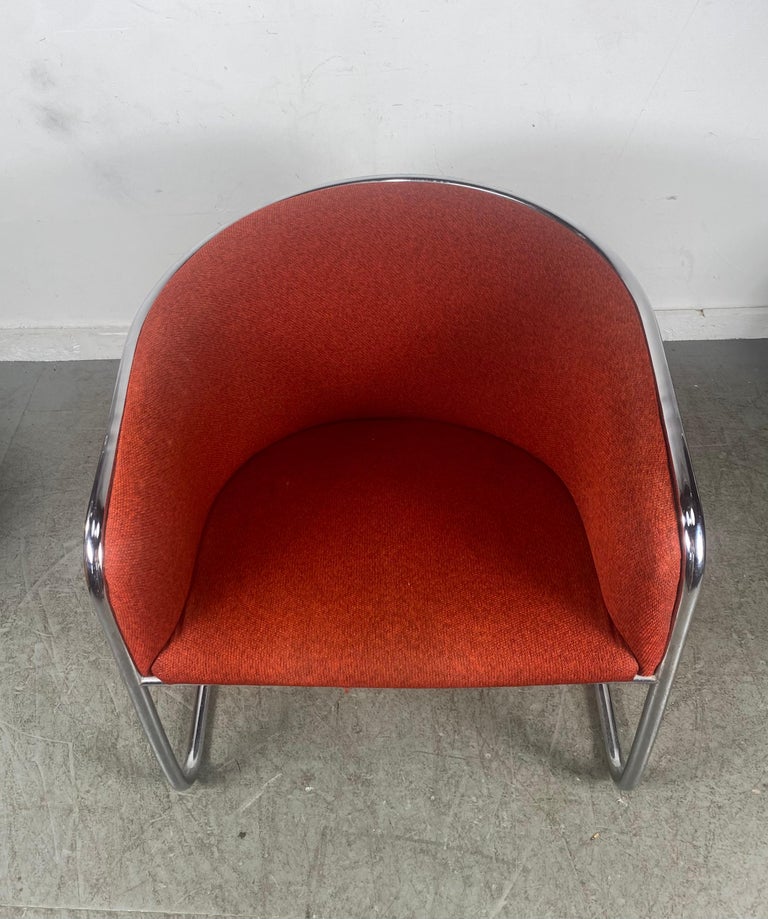 Cantilevered Chrome Club Tub Chair by Burgasser and Anton Lorenz for ...