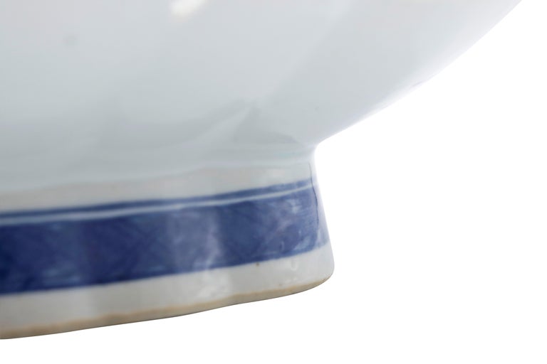 Canton 19th Century Blue and White Large Footed "Relish Tray" For Sale ...