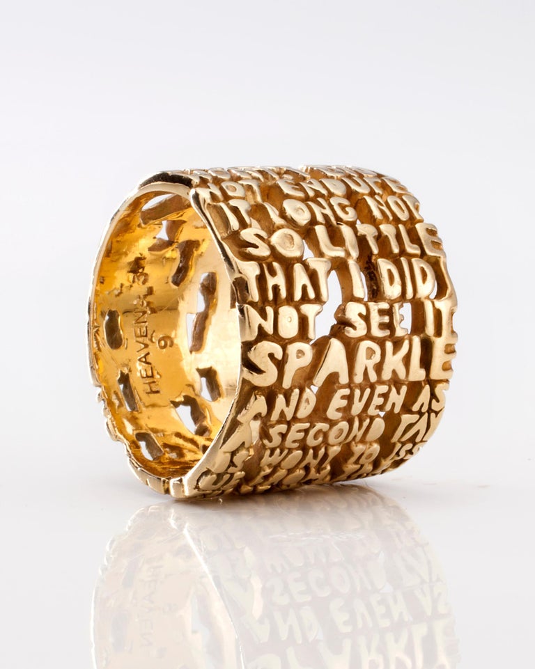 "Cantos" Heaven-III Ring in 18 Karat Gold by Anne Fischer, 2007 For ...