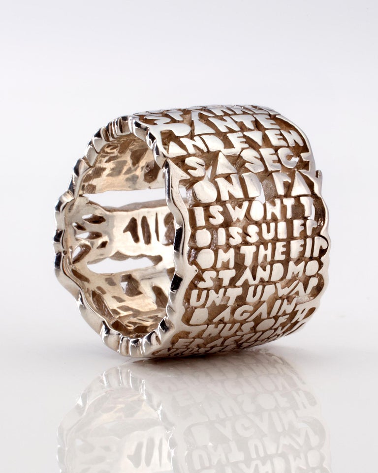 "Cantos" Heaven-VIII Ring in Sterling Silver by Anne Fischer, 2010 For ...