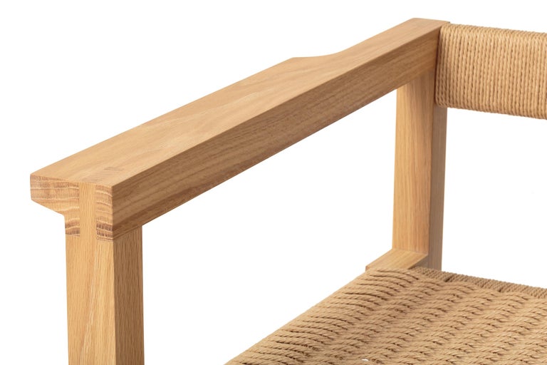 Canva Chair, Occasional Chair in White Oak with Handwoven Danish Chord ...