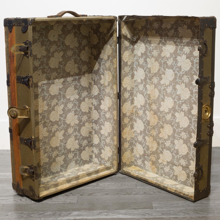 Canvas and Wood Cabin Trunk, circa 1875 For Sale at 1stDibs