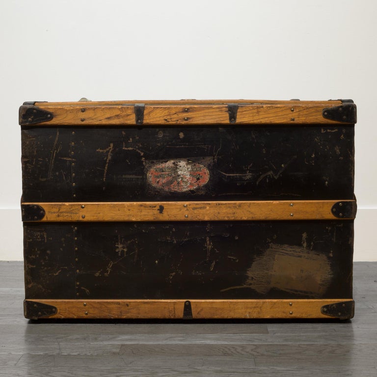 Canvas and Wood Cabin Trunk, circa 1875 For Sale at 1stDibs
