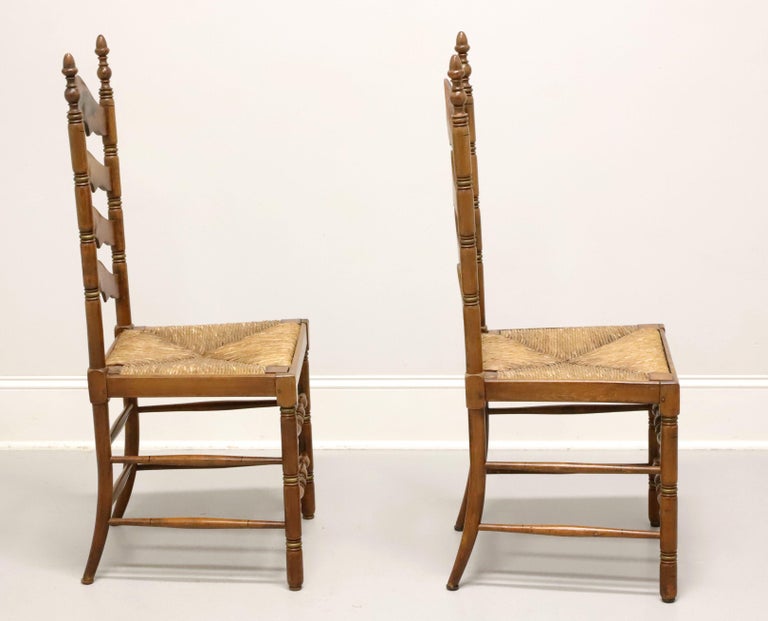 CAPE ANN CHAIRS Maple Ladder Back Dining Side Chairs with Rush Seats ...