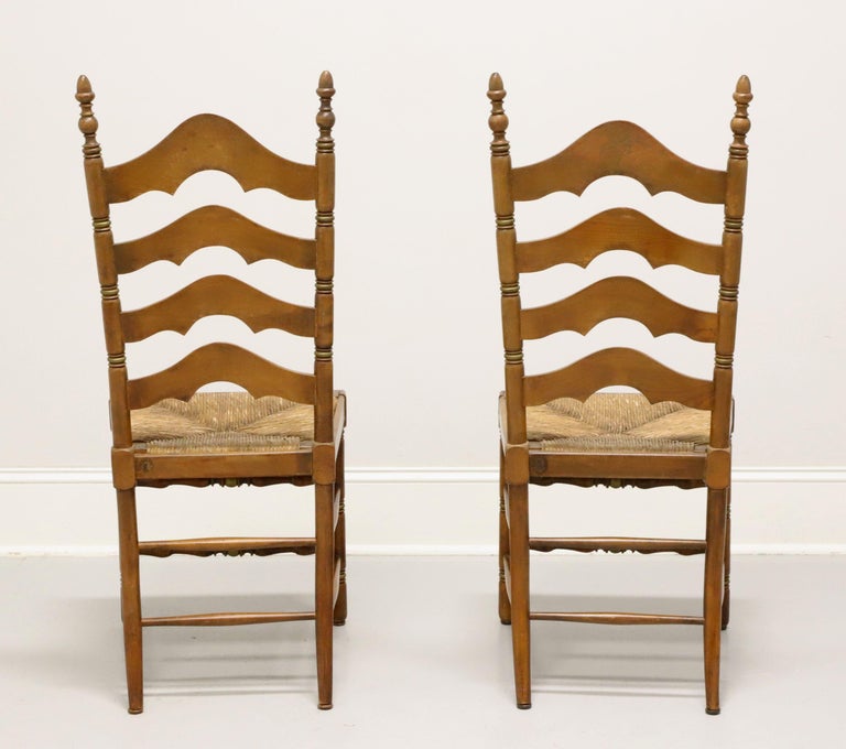 CAPE ANN CHAIRS Maple Ladder Back Dining Side Chairs with Rush Seats ...